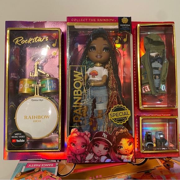 Rainbow High | Toys | New Rainbow High Vanessa Tempo Drummer Doll ...